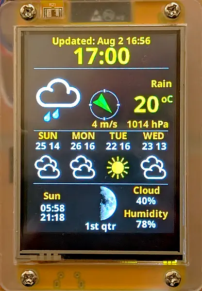 ESP32 CYD Weather Station with 3-Day Forecast - Open Source Embedded ...